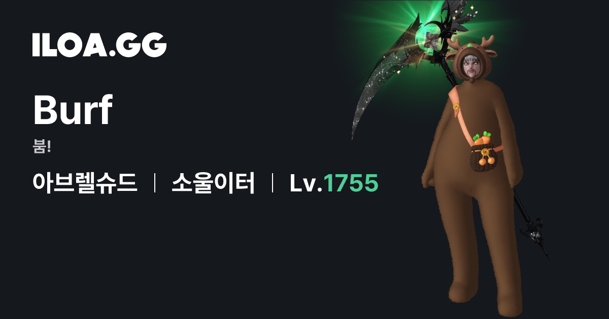 Burf | 일로아 - 캐릭터 정보