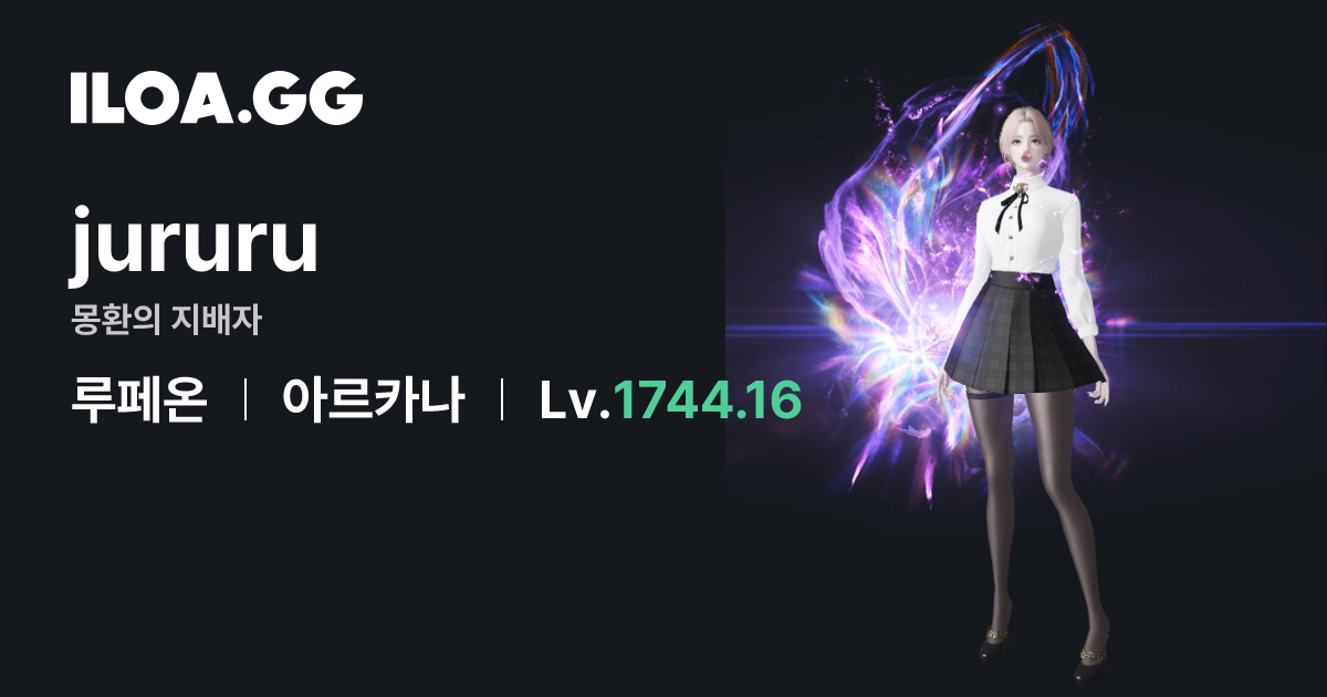 jururu | 일로아 - 캐릭터 정보